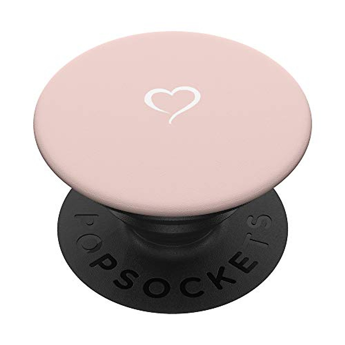 Pale Light Pink Hand Drawn Heart Minimalist Love PopSockets Swappable PopGrip