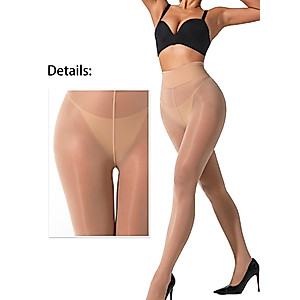VEBZIN Women's Sheer Tights Fishnet Stockings Match Sets Sparkly Fishnets Sheer Tights, 2 Pack