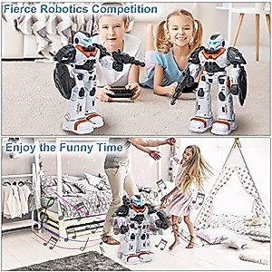 Remote Control Robot Toys for Kids, RC Robot Toy with Dancing/Shooting, Rechargeable Programmable with 2.4GHz Intelligent Gesture Sensing Smart Robot Gift Toy for 3 4 5 6 7 8+ Year Old Kids Boys Girls