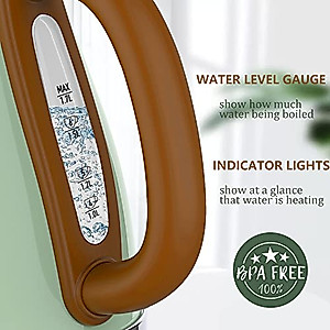 Evoloop 1.7L Electric Kettles, BPA Free Tea Kettle, Hot Water Boiler Heater, Stainless Steel Teapot, Auto Shut-Off & Boil-Dry Protection, 120V/1500W