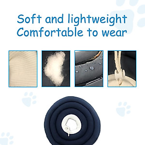 infisu Cat Cone Collar Soft (S Size), Cat Donut/Cat Cones to Stop Licking, Comfy Soft Recovery Collar for Cats/Kitten After Surgery, e-Collar/Elizabethan Collar, Blue