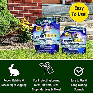 Nature’s MACE Rabbit Repellent 3lb Granular / Treats 1,350 Sq. Ft. / Rabbit Repellent and Deterrent / Keep Rabbits Out of Your Lawn and Garden / Safe to use Around Children & Plants