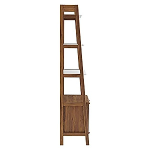 Modway Bixby Bookshelf Display Case, 21 Inch, Walnut White