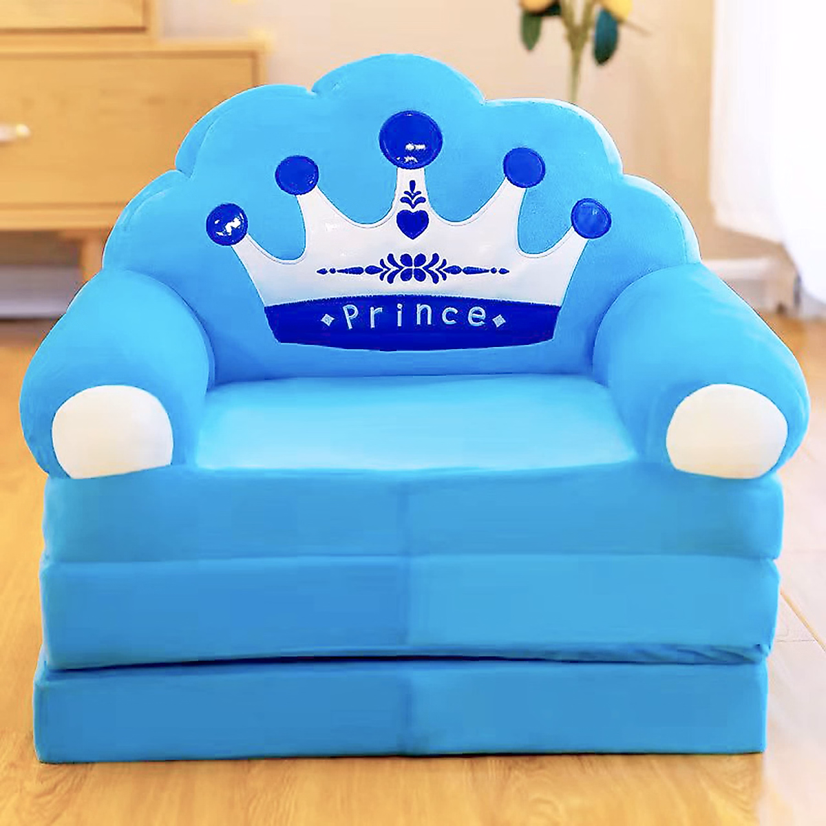 ALSWIG Three Layers of Folding Kids Sofa/Children Sofa/Lazy Sofa/Armchair Flip Open Plush Foldable Mini Sofa Softtoy Cute Cartoon QK-123 QK-123