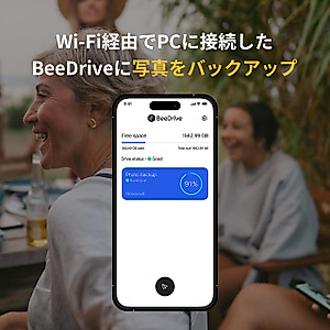 Synology BeeDrive 1TB │ Simultaneously Back up Windows Files & iOS/Android Photos │ Transfer Files from Smartphone to PC Over Wi-Fi