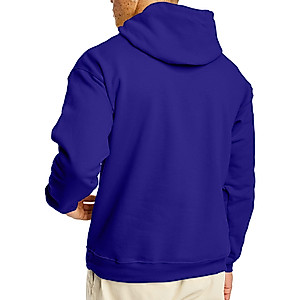 Hanes Mens Ecosmart Hoodie, Midweight Fleece Sweatshirt, Pullover Hooded For, Purple, XX-Large US