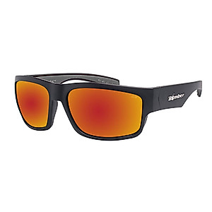 Bomber TR103-RM Safety Goggles & Glasses, Black Frame/Red Lens