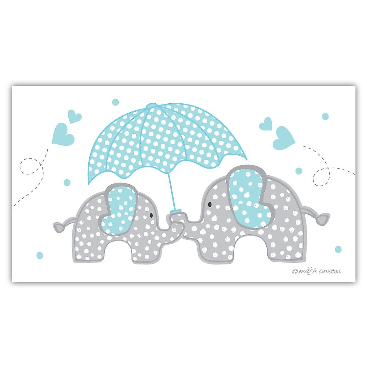 Blue Elephant Diaper Raffle Tickets (50 Count) - Boy Baby Shower Game