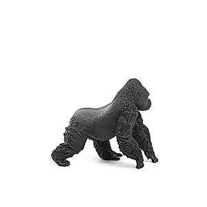 Schleich Wild Life Realistic Male Gorilla Animal Figurine - Authentic Detailed Wild Male Gorilla Toy for Boys and Girls Education Imagination and Play, Highly Durable Gift for Kids Ages 3+