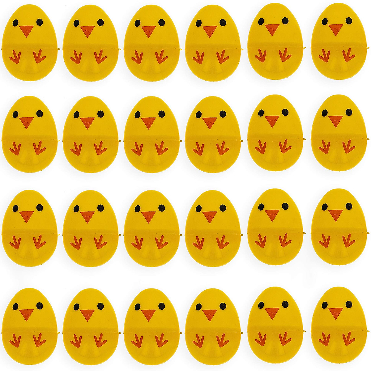 Cheerful Chicks: Set of 20 Chicks Fillable Plastic Easter Eggs 2.25 Inches