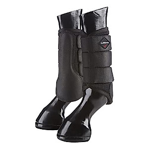 LeMieux Mesh Brushing Horse Boots - Protective Gear and Training Equipment - Equine Boots, Wraps & Accessories (Black - XLarge)