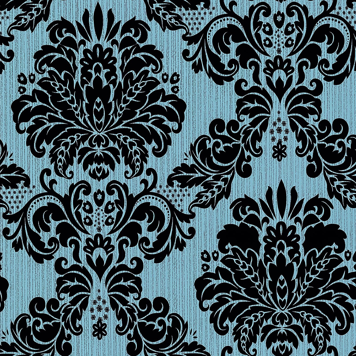 JZ·HOME Y1255 Damask Peel and Stick Wallpaper 17.7" x 9.8ft Removable Contact Paper Self-Adhesive Damask Furniture Paper Drawer Shelf Liner Vinyl Decorative Film