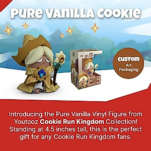 Youtooz Pure Vanilla Cookie Vinyl Figure, 4.5" Adorable Official Pure Vanilla Cookie Figurine from Mobile Game Cookie Run: Kingdom - Youtooz Cookie Run Kingdom Collection
