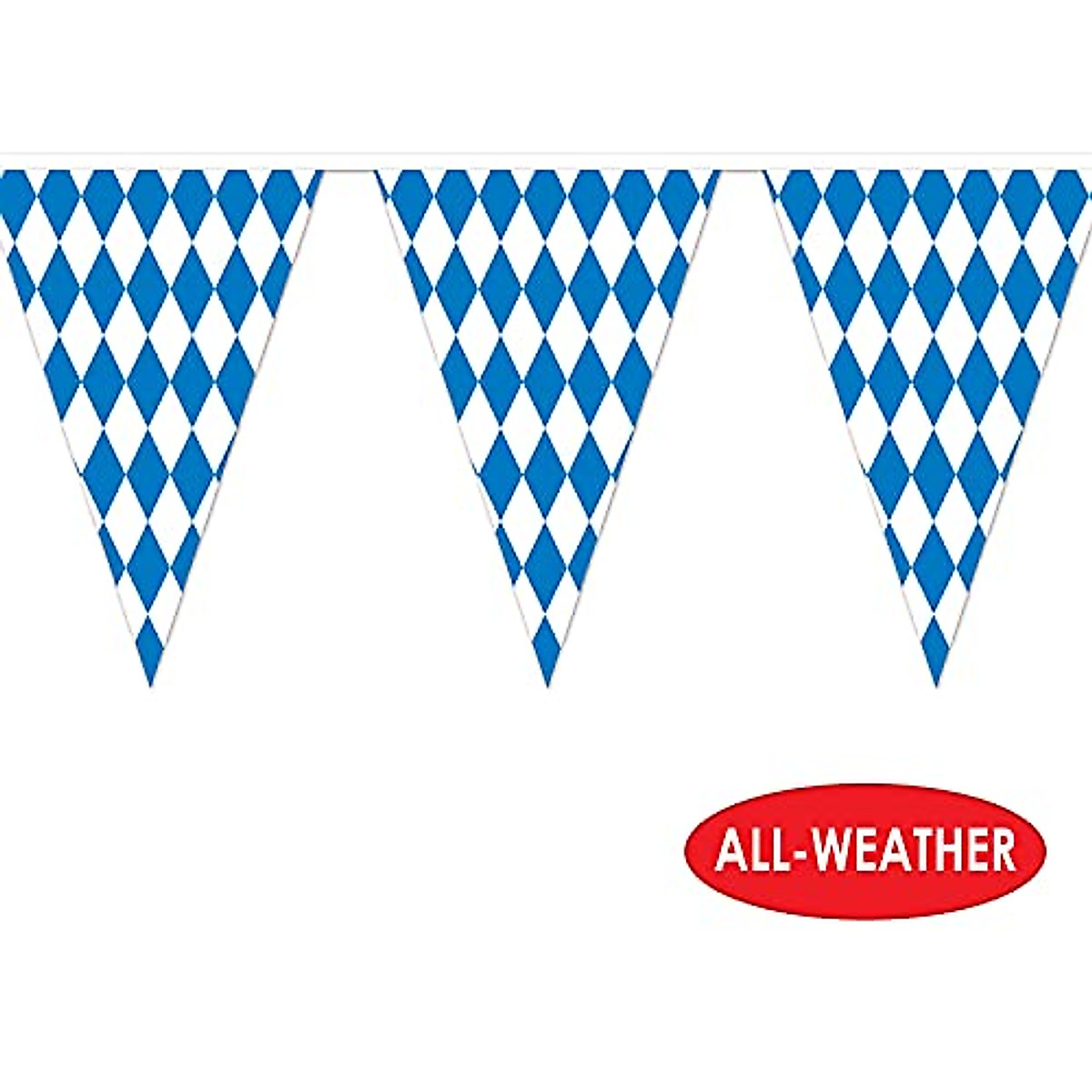 Beistle Plastic Oktoberfest Bavarian Pennant Banner For German Theme Party Supplies