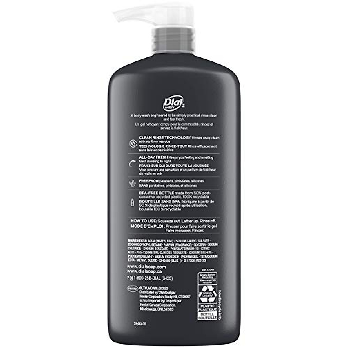 Dial Men Body Wash, Infinite Fresh, 69 fl oz (3-23 fl oz Bottles)