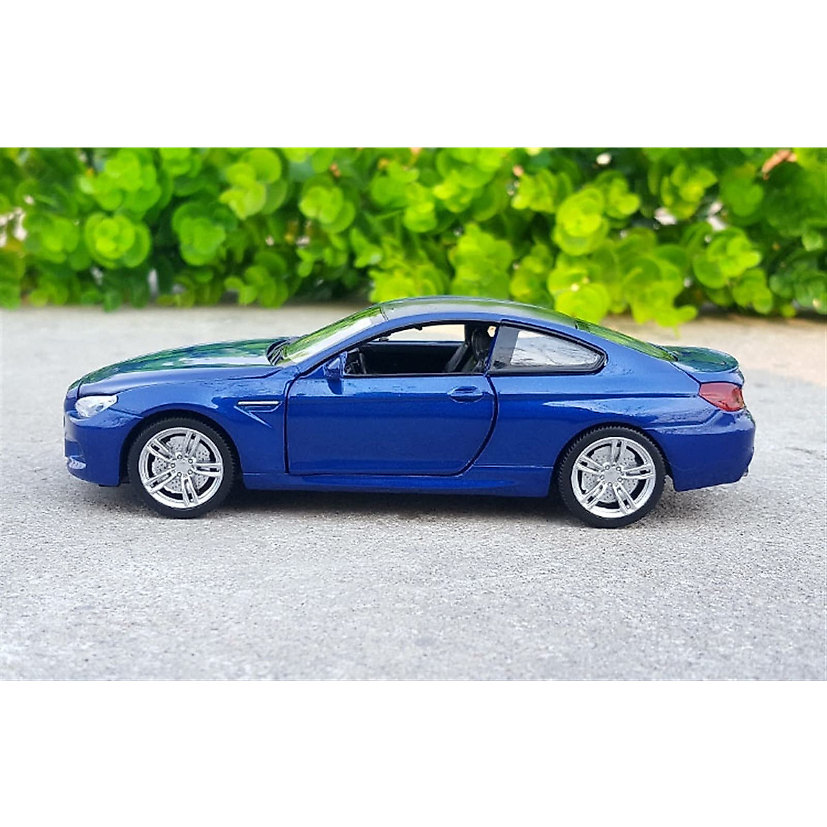 Car Diecast Model Alloy Car Model Diecast & Toy Vehicle Metal Toy Car Model Collection Sound Light Simulation Childrens Toy Gift 1/32 for BMW for M6 for Coupe (Color : Blue)