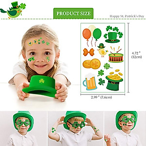 DARKLATER Shamrock Tattoos, St Patricks Day Face Tattoos, Saint Patricks Day Temporary Tattoos Stickers, Clover Tattoos