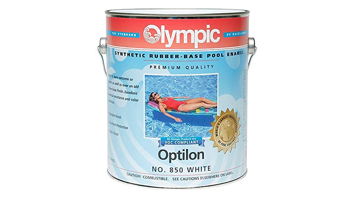 Optilon Synthetic Rubber Pool Paint - Durable White Finish