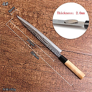 LIUZHANGYU 5Cr15Mov Stainless Steel Yanagi Sushi Sashimi Japanese Knife, 9.5'' (240mm), Wood Handle