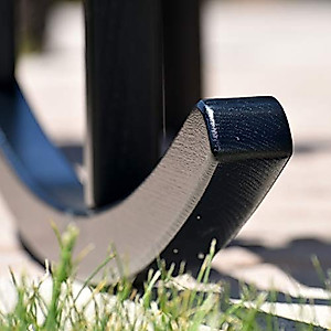 World's Finest Rocker Outdoor Rocking Chair - Wood Painted Glossy Black, Cushion Available