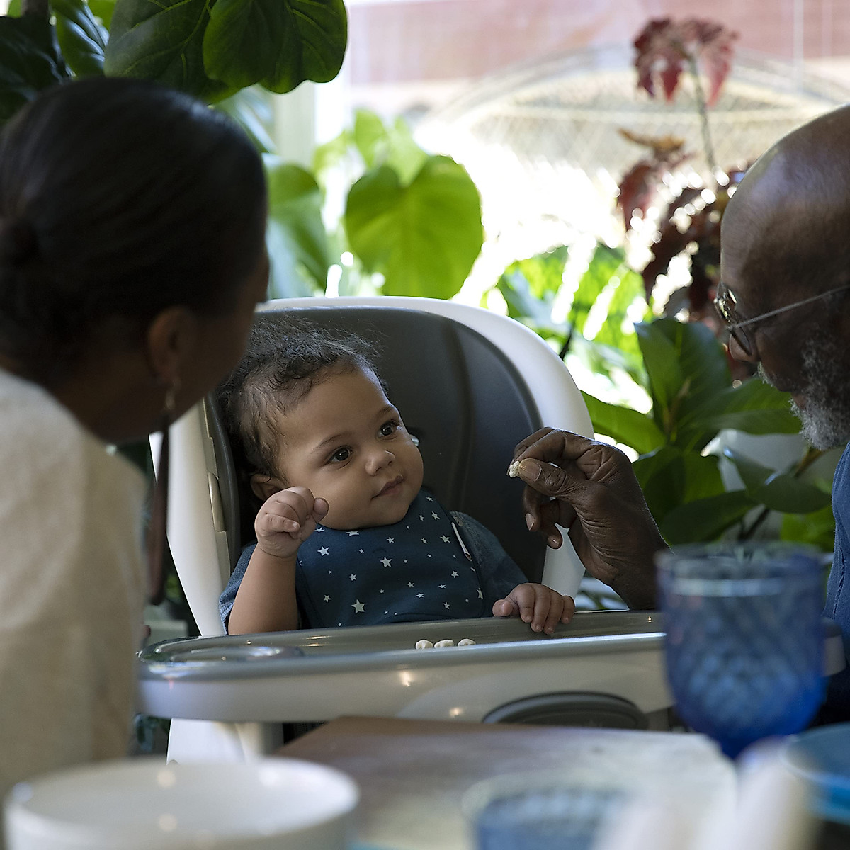 Little Muffincakes Baby Bibs 3 Pack Cotton Blend Hook-and-Loop Closure - Astronaut and Rocketships (Ashton) Newborn & up, Blue, Small