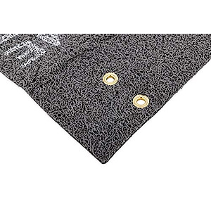 Camco 53196 Life is Better at The Campsite RV Wrap Around Step Rug, Fits 18-inch Wide Steps - for Manual and Electric RV Steps - Features a Gray Mat with a White Welcome Home Retro RV Print