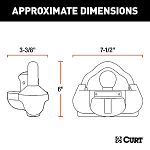 CURT 23179 Ballistic-Grade Nylon Universal Trailer Tongue Lock