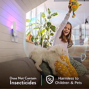 PTHOBEK Fruit Fly Traps Indoor Night Light, Sticky Glue Bug Zapper for Fruit Flies, Moths, Gnats, Mosquito Trap, Multi-Functional Sense Bug Light