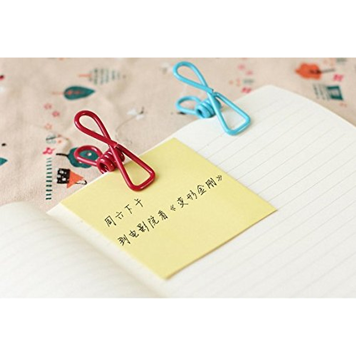 WOIWO 30Pcs Multi-Purpose Stainless Steel Wire Clips Pins Hanging Clips Hooks Assorted Colors