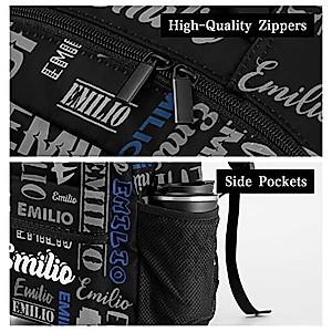 ZAACUSTOM Custom Backpack School Bag for Girls Boys Kids, Personalized Bookbag with Name, Customize Elementary Book Bag Back Pack, Fashion, Waterproof, Adjustable Shoulder Straps, 1 Pack