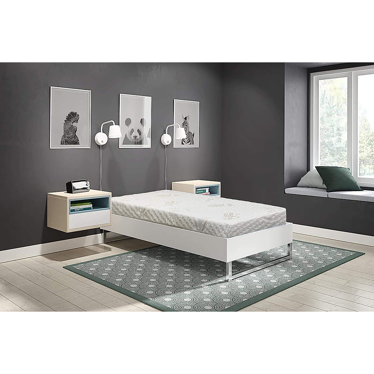 Foamma 5” x 30” x 72” High Density Foam Bunk Mattress, Organic Cotton Cover, Made in USA, Comfortable, CertiPUR-US Certified