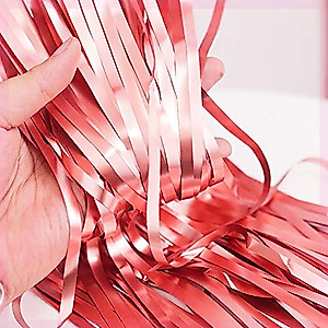 ccHuDE 500 Yards Rose Gold Metallic Crimped Curling Ribbon Roll Balloon Ribbons Strings for Wedding Festival Parties Wrapping