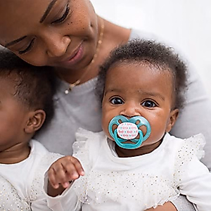 Dr. Brown's Advantage Symmetrical Pacifier with Air Flow, Pink Glow-in-the-Dark, 4-Pack, 6-18m