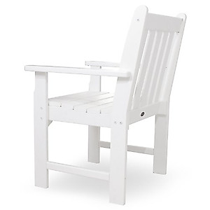 POLYWOOD GNB24WH Vineyard Garden Arm Chair, White