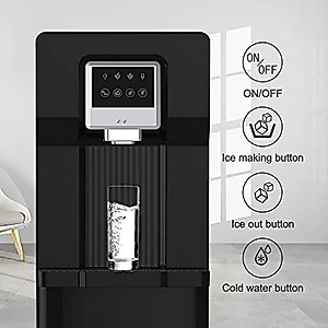 Soopyk 2 in 1 Ice and Water Dispenser Cooler 5 Gallon with Ice Maker Bullet Ice Cube 27lbs Capacity Without HOT Water