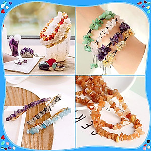 Marycan Irregular Chips Stone Beads Natural Gemstone Beads Kit with Earring Hooks Spacer Beads Pendants Charms Jump Rings for DIY Jewelry Necklace Bracelet Earring Making for All People