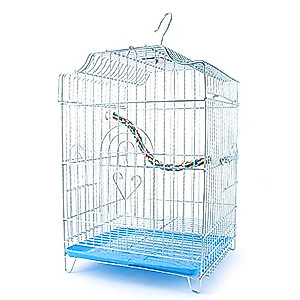 Bird Cage Rope Perch, Parrot Multicolor Flexible Rope Perch, Rope Bungee Bird Toys for Parakeets Cockatiels, Conures, Lovebirds, Finches (39.4 Inch)