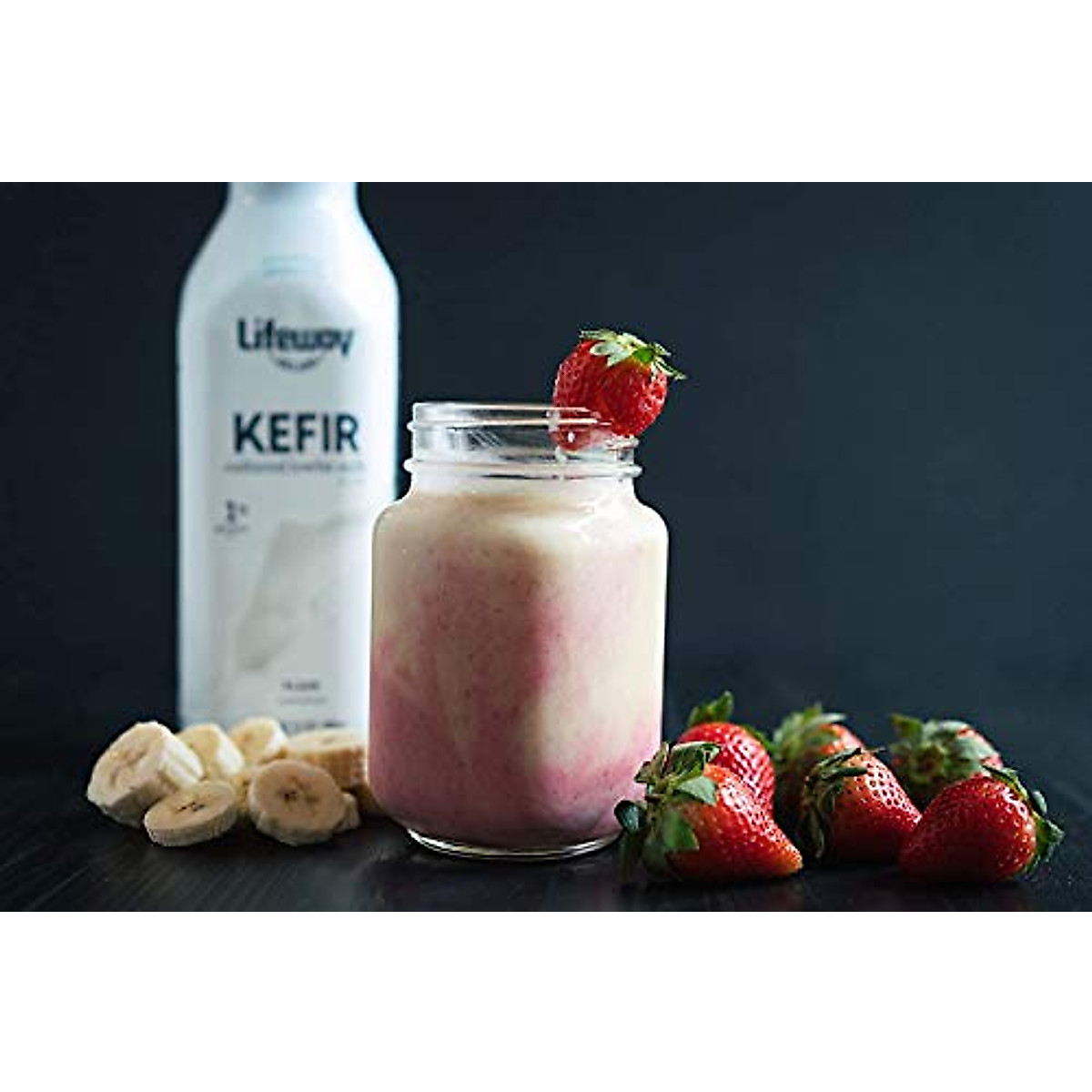 Lifeway Low Fat Kefir - Unsweetened, 10g Protein, 12 Live Active Probiotic Cultures, Up to 99% Lactose Free, Gluten Free – Plain, 32 oz