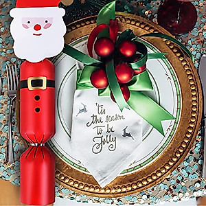 DoreenBow 12 Pack Christmas No Snap Party Favor Christmas Crackers Christmas Holiday Table Favors with Prizes Party Joke Gift for Kids Adults New Year Party Supplies