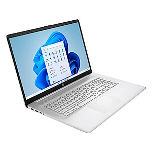 HP 17.3" FHD Laptop, AMD Ryzen 5-5500U Processor(Beats Intel i7-1065G7), 16GB RAM, 1TB PCIe SSD, AMD Radeon Graphics, HD Webcam, Fingerprint Reader, Win 11 Pro, Silver, 32GB USB Card