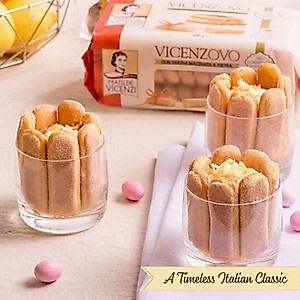 Matilde Vicenzi Vicenzovo Ladyfingers Tray of 12 - Classic Italian Biscuits, Ladyfingers Cookies for Tiramisu - Kosher Dairy Cookies - Italian Pastries for Bakery & Dessert Gifts 7.05 oz(200g), 2Pack