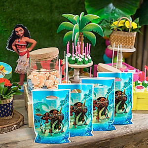Vinyl Quote Me Icasy Moana Goodie Bags Party Favors, Cute Moana Themed Birthday Party Candy Treat Gift Bags, Decoration Party Supplies for Baby Shower Christmas(50 Packs)