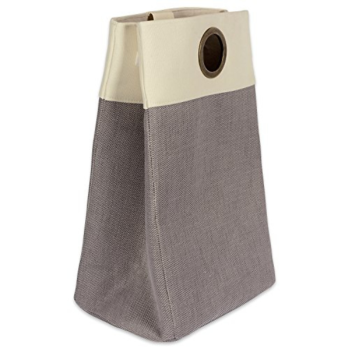 DII Canvas Laundry Basket, Grey Colorblock, Bag Large
