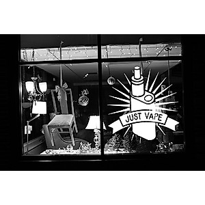 Wall Vinyl Sticker Decal Vaporizer Just Vape Pen Store Shop Smoke E Cigarettes Liquid Coil Indoor Outdoor Sign Logo SA756
