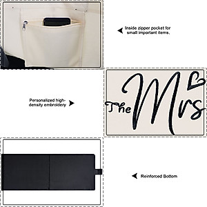 BeeGreen Bride Bag Mrs Gifts Canvas Tote with Pocket Bridesmaid Gifts Embroidery Congratulations Gifts for Women Bride To Be Wifey Cool Bridal Shower Gift for Wedding Honeymoon Bachelorette Engagement