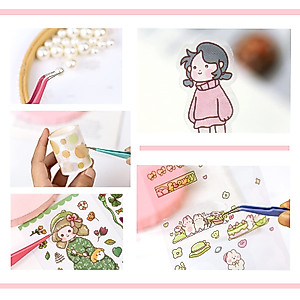 MAXLEAF 2pcs Stainless Tweezers Straight Curved Tweezers for Stickers Eyelash Extensions Precision Electronics Nail Rhinestone Jewelry, Scrapbooking Tools (Purple)