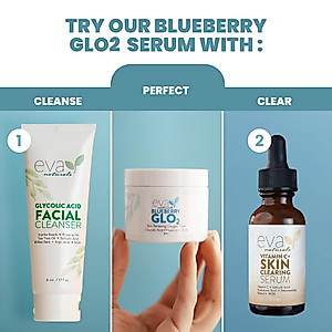 Eva Naturals GLO2 Oxygen Clay Masks For Face Skin Care - Exfoliating Pore Minimizer Face Masks Skin Care - Anti-aging Facial Skin Care Products - Hydrate & Restore All Skin Types - 2 Oz