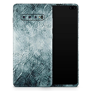 DesignSkinz Grungy Teal Wavy Abstract Surface Protective Vinyl Decal Wrap Skin Cover Compatible with The Samsung Galaxy S20 (Screen Trim & Back Glass Skin)