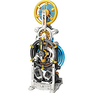 Thames & Kosmos SpringBots STEM Kit | Build 3 Spring-Powered| Race car, Walking Robot, Countdown Timer Powered by a Mainspring | Learn About Potential & Kinetic Energy, Gears & Springs, Black , 10 x 2.5 x 11 inches