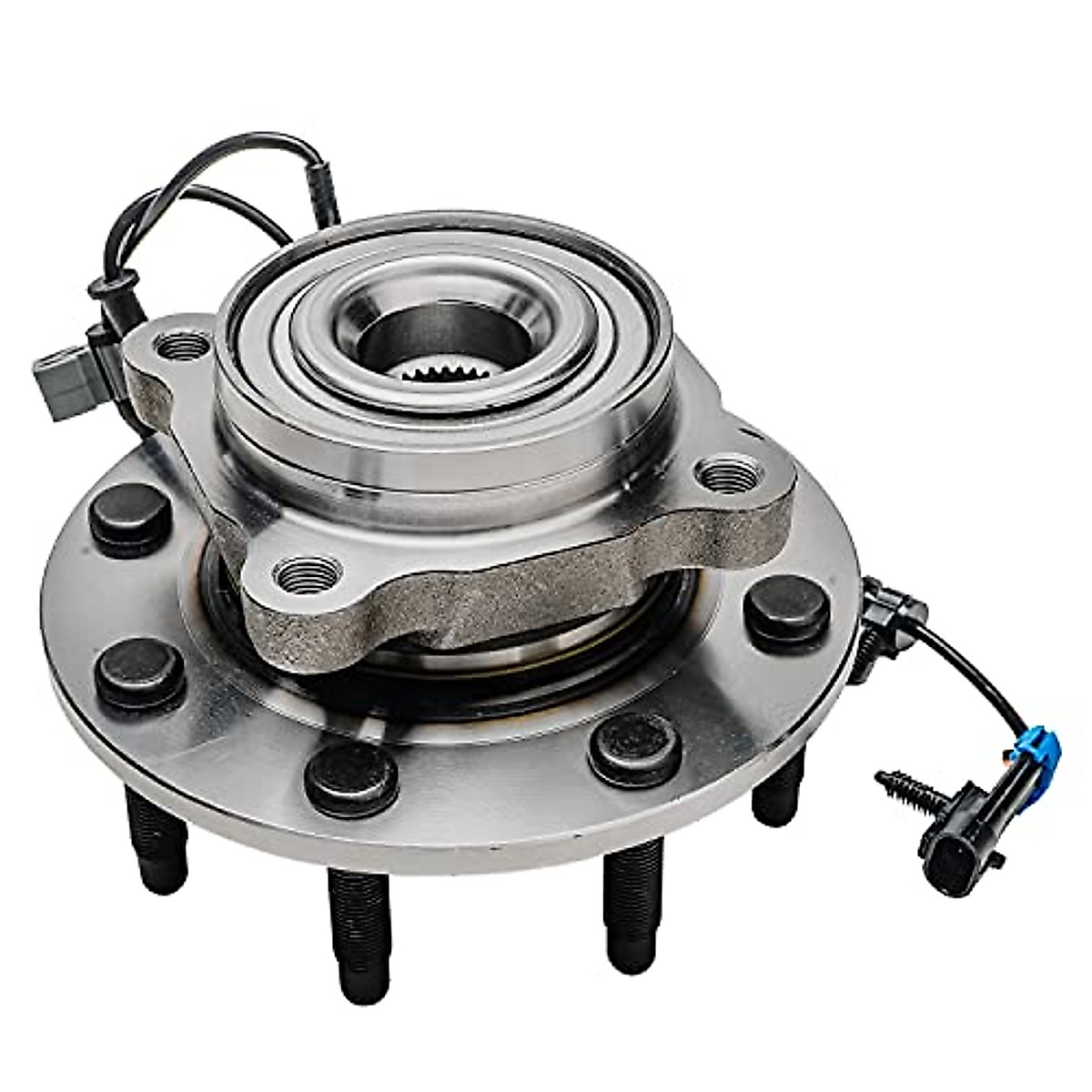 Detroit Axle - Front Wheel Bearing Hubs for Silverado Sierra 2500 3500 HD, Chevy GMC Suburban Yukon XL 2500 Hummer H2, Wheel Bearing and Hubs Assembly Set, Pair Hubs Replacement